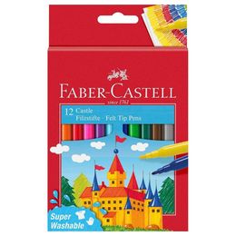 Faber-Castell Faserstift Faber-Castell 554201 12x Filzstifte farbsortiert