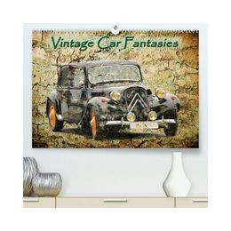 Calvendo Wandkalender Vintage Car Fantasies (Premium-Calendar 2023 DIN A2 Landscape)