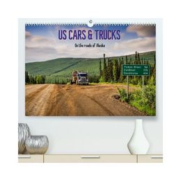 Calvendo Wandkalender US Cars & Trucks in Alaska / UK-Version (Premium-Calendar 2023 DIN A2 Landscape)