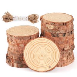 Homewit Bastelnaturmaterial Holzscheiben Baumscheiben Astscheiben 8-9 cm rund