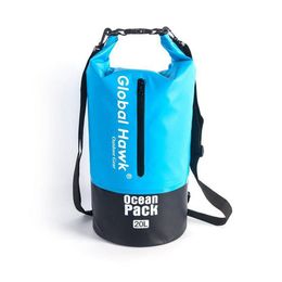 GelldG Sporttasche Wasserdichter Packsack 20L wasserdichte Tasche Sack Beutel