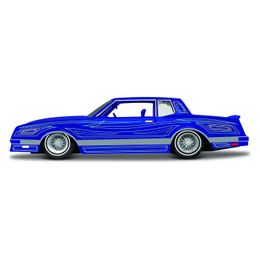 Maisto® Modellauto Design Chevrolet Monte Carlo Lowrider `86 (blau)