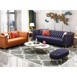 JVmoebel Wohnzimmer-Set, Italy Design Sofa Couch Polster Komplett Set Garnitur 3+2 Hocker