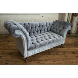 JVmoebel 2-Sitzer Design Chesterfield Stoff Couch Chaise Lounge Polster Chaiselongues