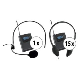 Beatfoxx Silent Basic V2 Basic Set Funk-Kopfhörer (Tourguide System für Gruppen bis 15 Personen