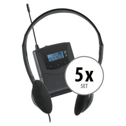 Beatfoxx Silent Guide V2 Bodypack-Receiver Economy Set Funk-Kopfhörer (Dezentes Tourguide-Set mit 5 Stereo Funk-Empfänger