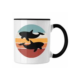 Trendation Tasse Retro Orca Tasse Geschenk Ozean Waal