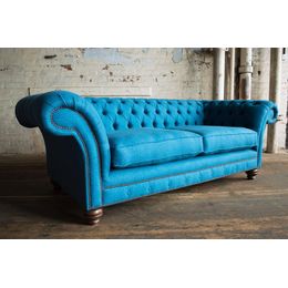 JVmoebel 3-Sitzer Chesterfield Design Luxus Polster Sofa Couch Sitz Garnitur Textil Neu