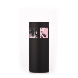 Crystalex Tischvase Vase Beauty rosa schwarz matt 260 mm (Einzelteil