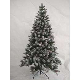 Elbmöbel elbmöbel Künstlicher Weihnachtsbaum Kunst Tannenbaum mit Schnee und Tannenzapfen Christbaum 180cm