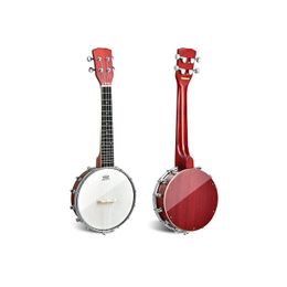 Costway Spielzeug-Musikinstrument 24 Zoll 4 Saiten Banjo Set