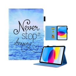 Wigento Tablet-Hülle Für Apple iPad 10.9 2022 10. Generation Kunstleder Tablet Cover Tasche Motiv 9 Hülle Case Etuis