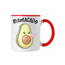 Trendation Tasse Mamacado Tasse Geschenk Werdene Mutter Avocado NIedliche Grafik Schwan