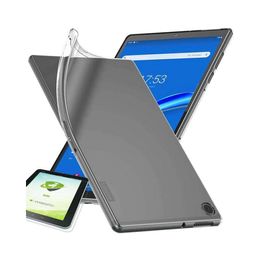 Wigento Tablet-Hülle Für Lenovo M10 Plus 2022 3. Gen 10.6 Zoll Transparent Hülle Tablet Tasche Cover + H9 Hart Glas