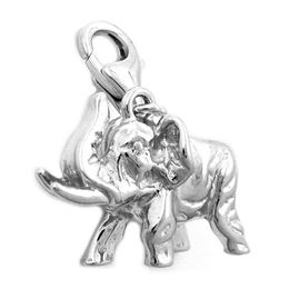 Schmuck Krone Kettenanhänger Anhänger Einhänger Elefant geformt aus 925 Echt Silber Charm Charms für Damen