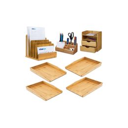 Relaxdays Briefablage 7 tlg XL Schreibtisch Set