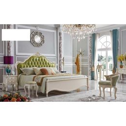 JVmoebel Bett Klassisches Bett Luxus Chesterfield Leder Schlafzimmer Hotel Barock