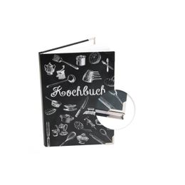 Logbuch-Verlag Notizbuch Rezeptbuch DIN A5 Tafelkreide-Stil mit Metallecken