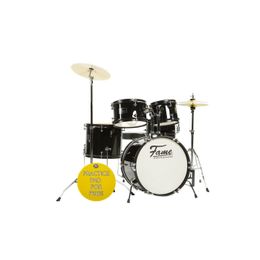 Fame Schlagzeug,Kiddyset 5 PC Junior Drumset Black
