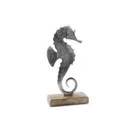 Logbuch-Verlag Dekofigur Seepferdchen Figur aus Metall Silber braun