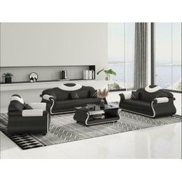 JVmoebel Wohnzimmer-Set Luxus Möbel Couch Sofa Polster 3+2+1 Sitzer + Couchtisch Holz neu