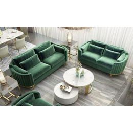 JVmoebel Wohnzimmer-Set, Garnitur Couch Textil Sofa Polster Sitz Garnituren 3+2 Designer