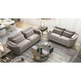JVmoebel Wohnzimmer-Set, Luxus samt Sofa Couch Polster Sitz Garnitur 3+2 Komplett Set Designer