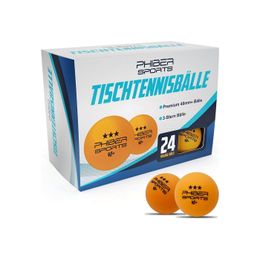 PHIBER-SPORTS Tischtennisball Orange 3 Stern [24 Stück]