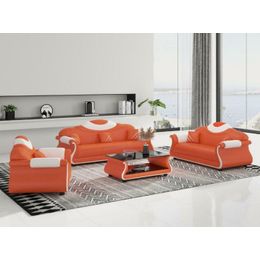 JVmoebel Wohnzimmer-Set Luxus Möbel Couch Sofa Polster 3+2+1 Sitzer + Couchtisch Holz neu