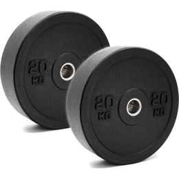 Technofit Hantelscheiben Bumper Plate Hantelscheiben 2x 20 kg für 50 mm Hantelstangen