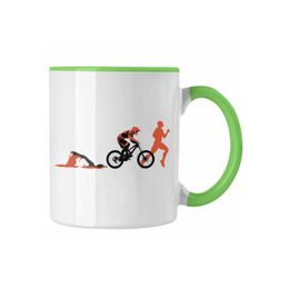 Trendation Tasse Triathlon Swim Bike Run Triathlet Tasse Geschenk Schwimmen Fahrrad Re