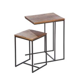 Gilde Couchtisch Holz Tisch Set rechteck"Camara" Serie 2