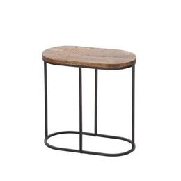 Gilde Couchtisch Holz Tisch Set oval"Camara" Serie 2