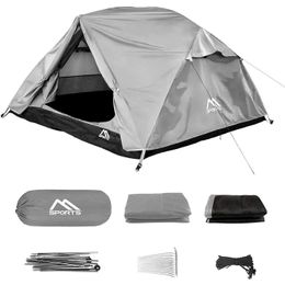 MSPORTS® Igluzelt Campingzelt Ultraleicht Zelt für 3 Personen Würfelzelt Wasserdicht Winddicht Kuppelzelt Zelt