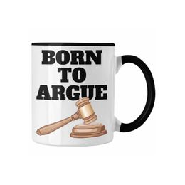 Trendation Tasse Richter Geschenk Tasse Jura Studium Geschenkidee Born To Argue Jurist