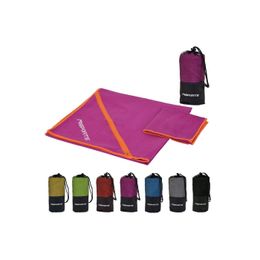 MSPORTS® Gymnastikmatte Mikrofaser Handtuch 2er Set inkl. Tragetasche (Handtuch 2er Set inkl. Tragetasche Violett)