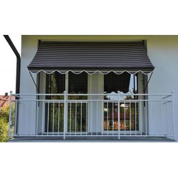ANGERER Freizeitmöbel GmbH Klemmmarkise Angerer Klemmmarkise braun/creme 350 cm Balkonmarkise Markise Balkon