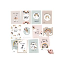 PAPIERDRACHEN Geschenkkarte 32 Meilensteinkarten für Babys und Kleinkinder