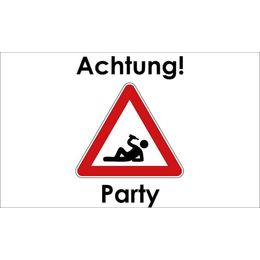 flaggenmeer Flagge Achtung Party 80 g/m²