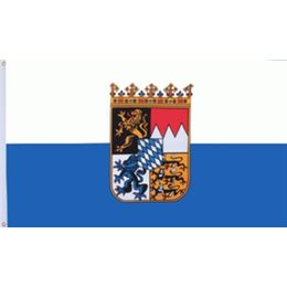 flaggenmeer Flagge Bayern mit Streifen und Wappen 80 g/m²