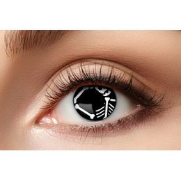 Eyecatcher Farblinsen Skelleton Kontaktlinsen. Knochen Motivlinsen.