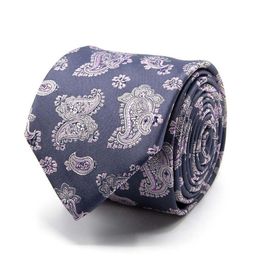 BGENTS Krawatte Seiden-Jacquard Krawatte mit Paisley-Muster Breit (8 cm)