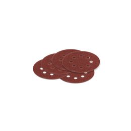 StickandShine Schleifscheibe 10 Stück / 125 mm Schleifscheiben mit 8 Loch in Rot von Fein bis Grob zur Wahl Klett Scheiben Schleifpapier 10er SET