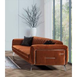 JVmoebel 3-Sitzer Braun Sofa Couch Polster Dreisitzer Couchen Möbel Modern Design Neu