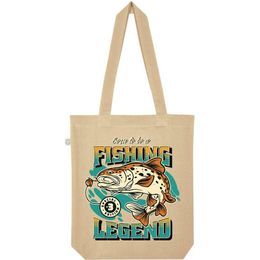 Youth Designz Tragetasche "Fishing Legend" Jutebeutel Tasche Lange Henkel