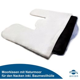 Axion Moor-Kissen Moorkompresse für den Nacken mit Baumwollhülle 36 x 28 cm