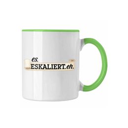 Trendation Tasse Es Eskaliert Eh Tasse Geschenk Techno Partys Geschenkidee Jugendliche