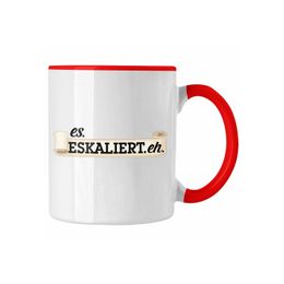 Trendation Tasse Es Eskaliert Eh Tasse Geschenk Techno Partys Geschenkidee Jugendliche