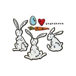 Sizzix Motivschablone Thinlits Stanzschablone Bunny Stitch by Tim Holtz