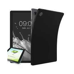 Wigento Tablet-Hülle Für Samsung Galaxy Tab A8 2021 X205 X200 Schwarz Hülle Tasche Cover + H9 Hart Glas